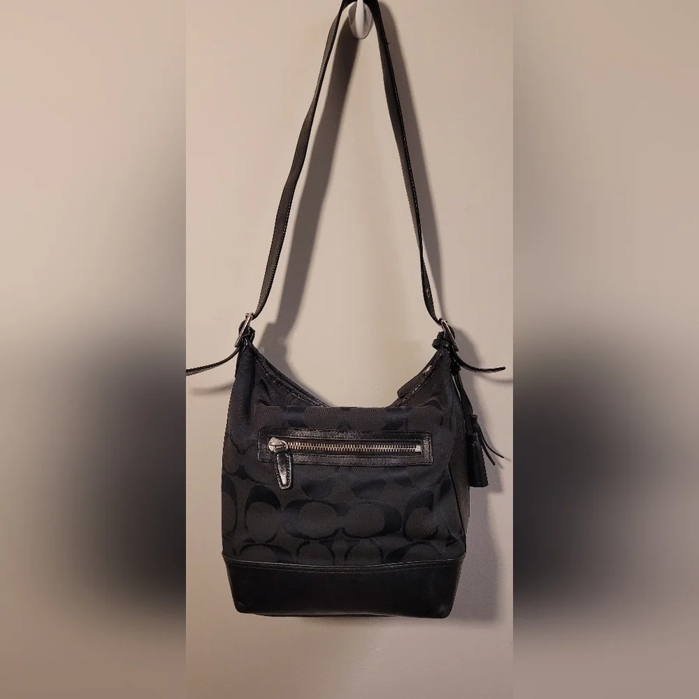 Coach | Bags | Coach Signature C Sufflette Cloth Crossbody Bag In Black ...